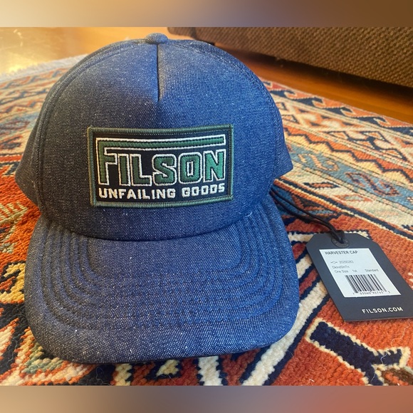 Filson | Accessories | Nwt Filson Harvester Capdark Indigo Blue Denim ...